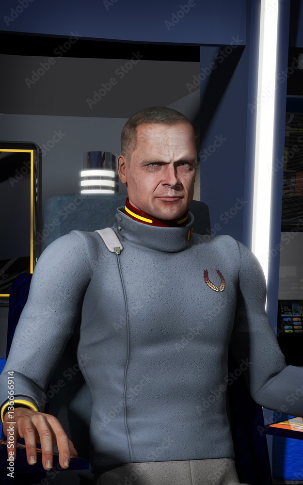 Poster spaceship captain futuristic man – Wall Art | UkPosters