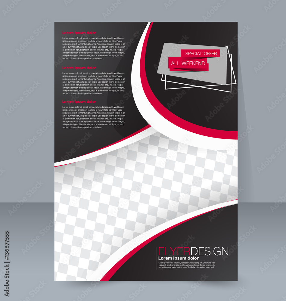 Abstract flyer design background. Brochure template. To be used for ...