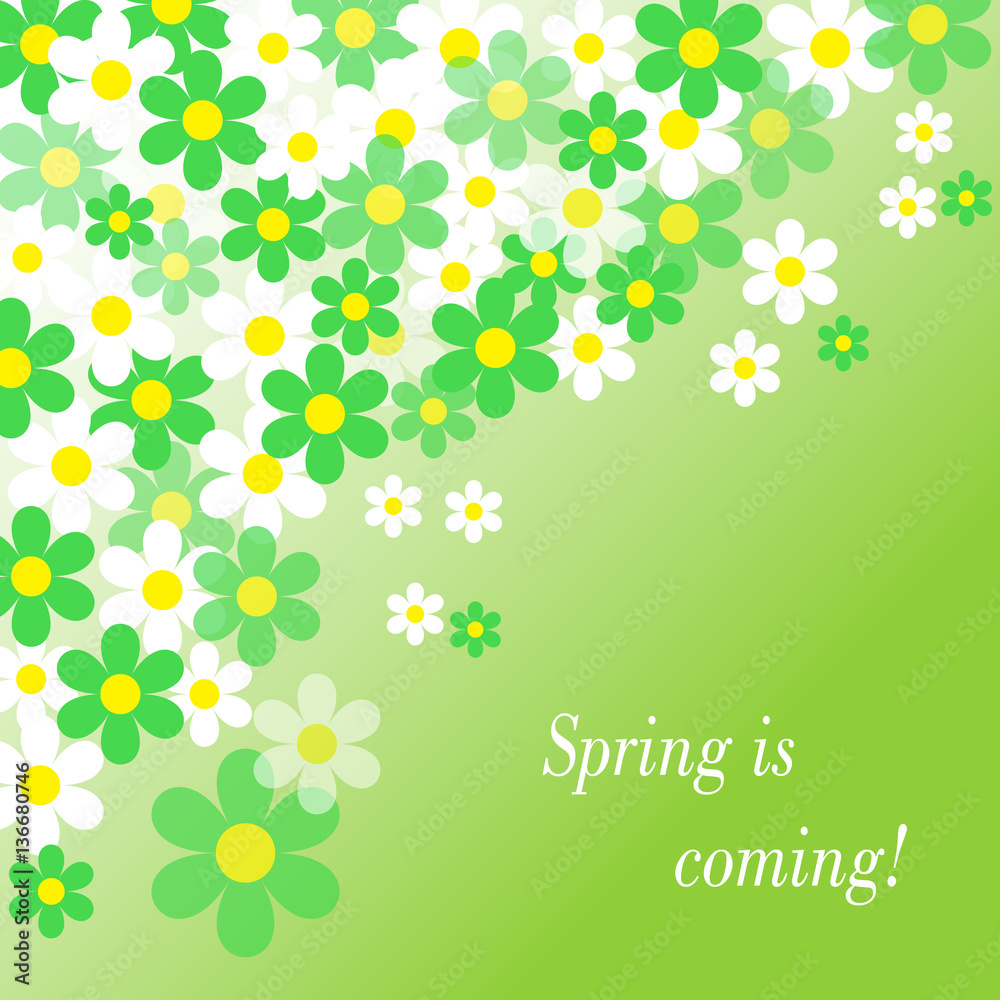 Floral spring background Stock Vector | Adobe Stock