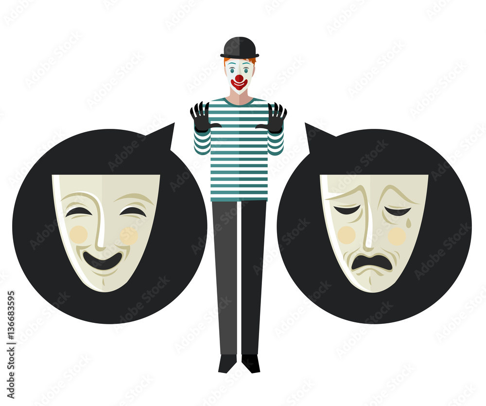 Mime Mask Clipart