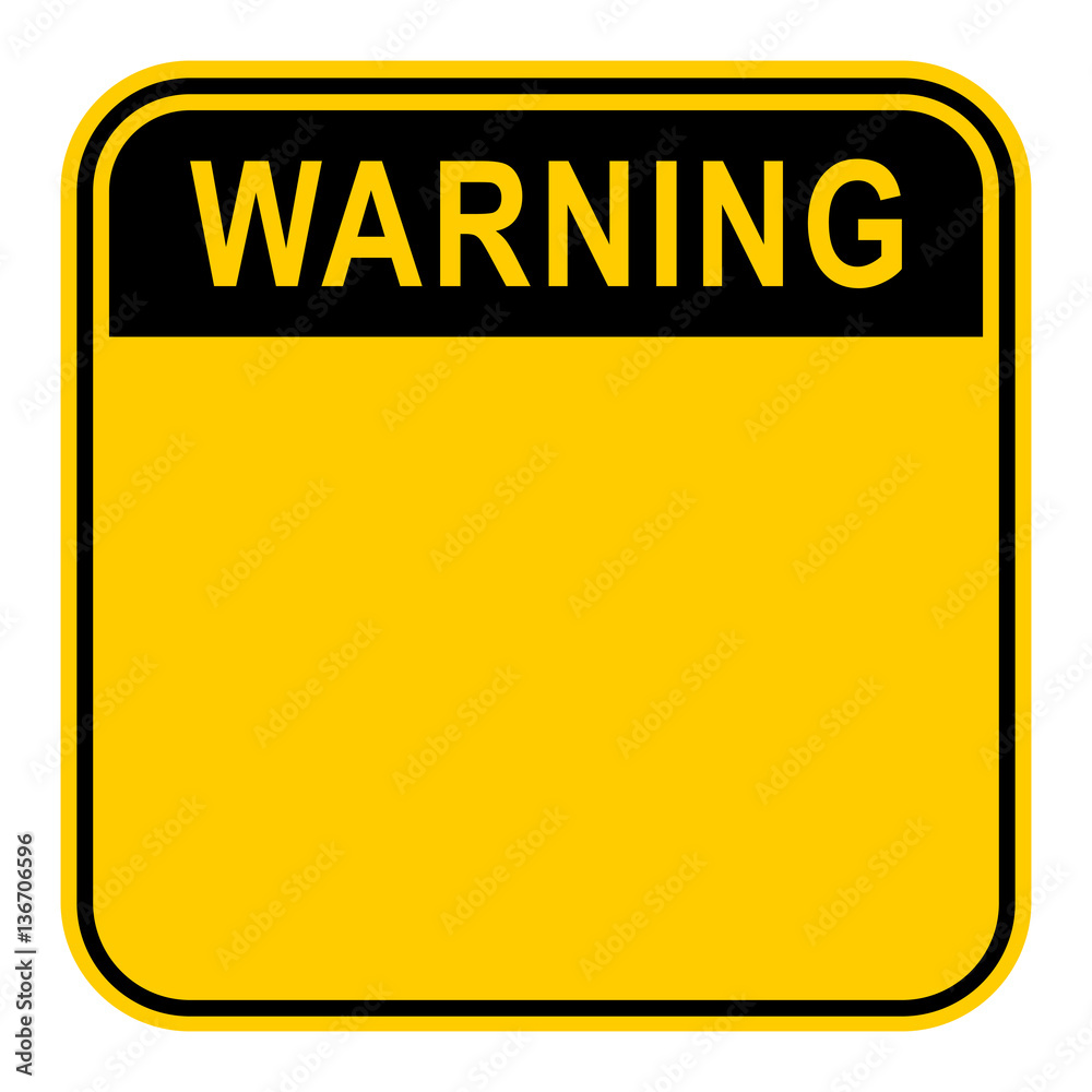 Sticker Warning Safety Sign Stock Vector | Adobe Stock
