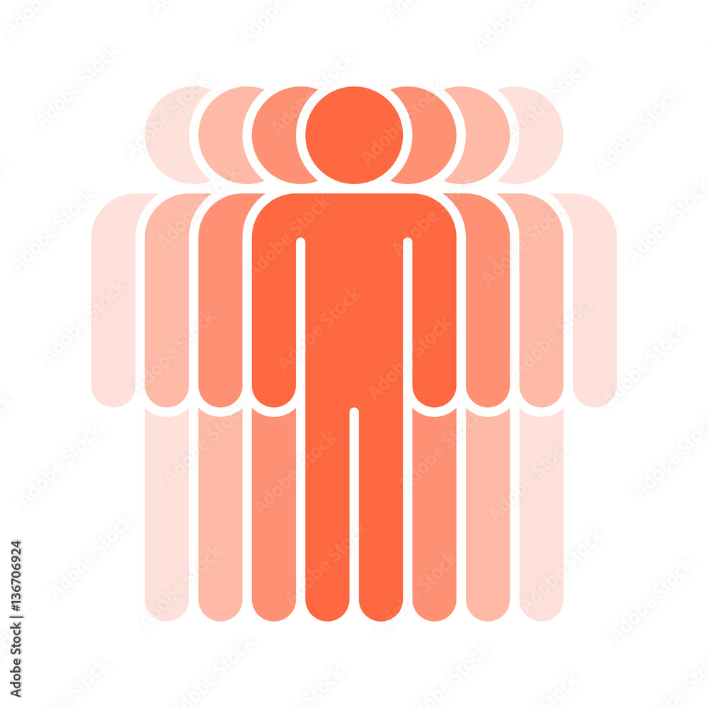 Seven Human Sign People Symbol Stock Vector | Adobe Stock