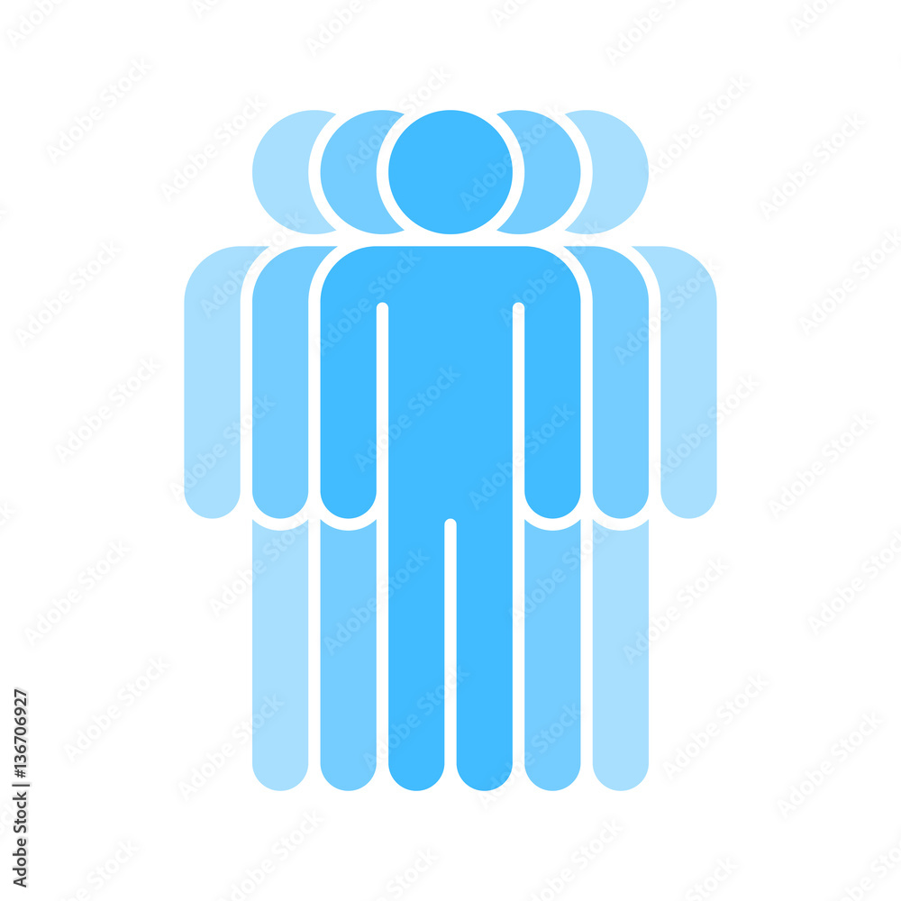 Five Human Sign People Symbol Stock Vector | Adobe Stock
