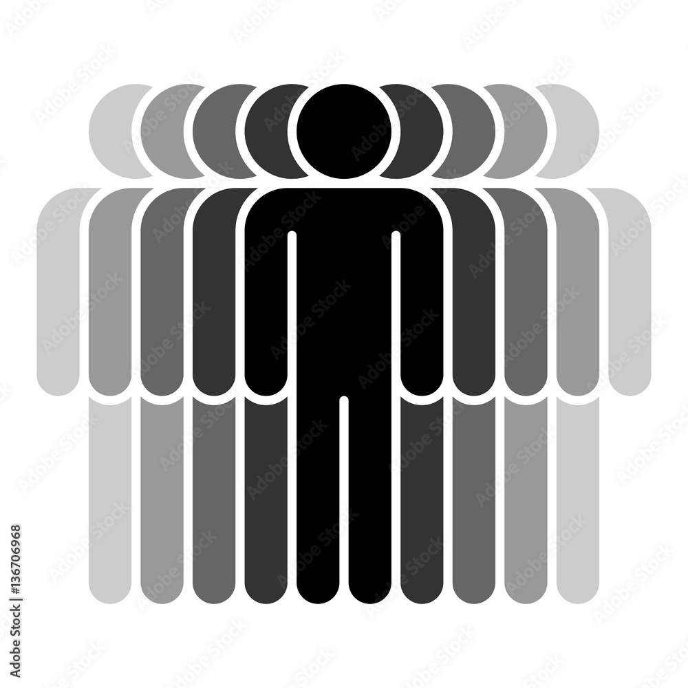 Nine Human Sign People Symbol Stock Vector | Adobe Stock