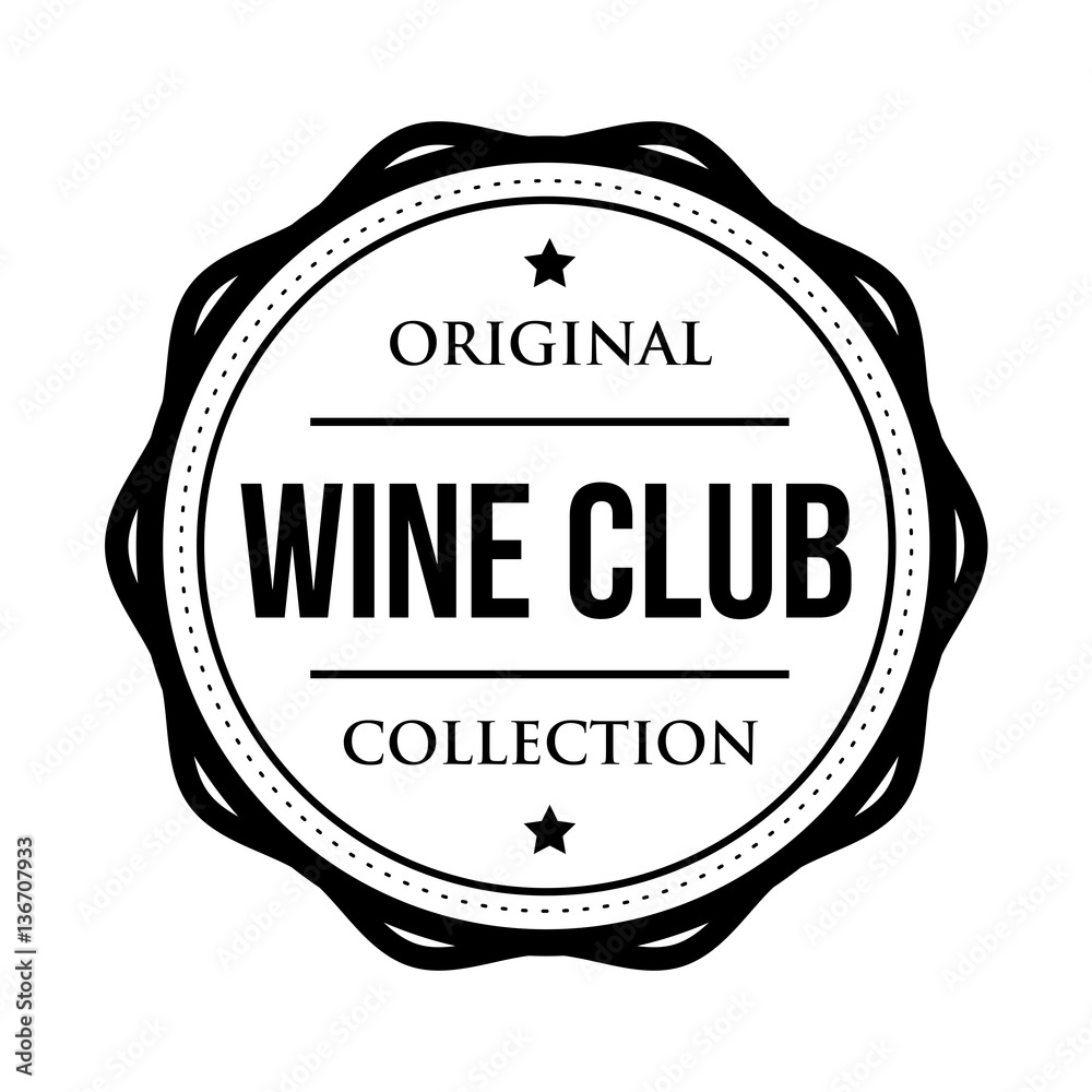 Wine club logo vintage isolated label Stock Vector | Adobe Stock