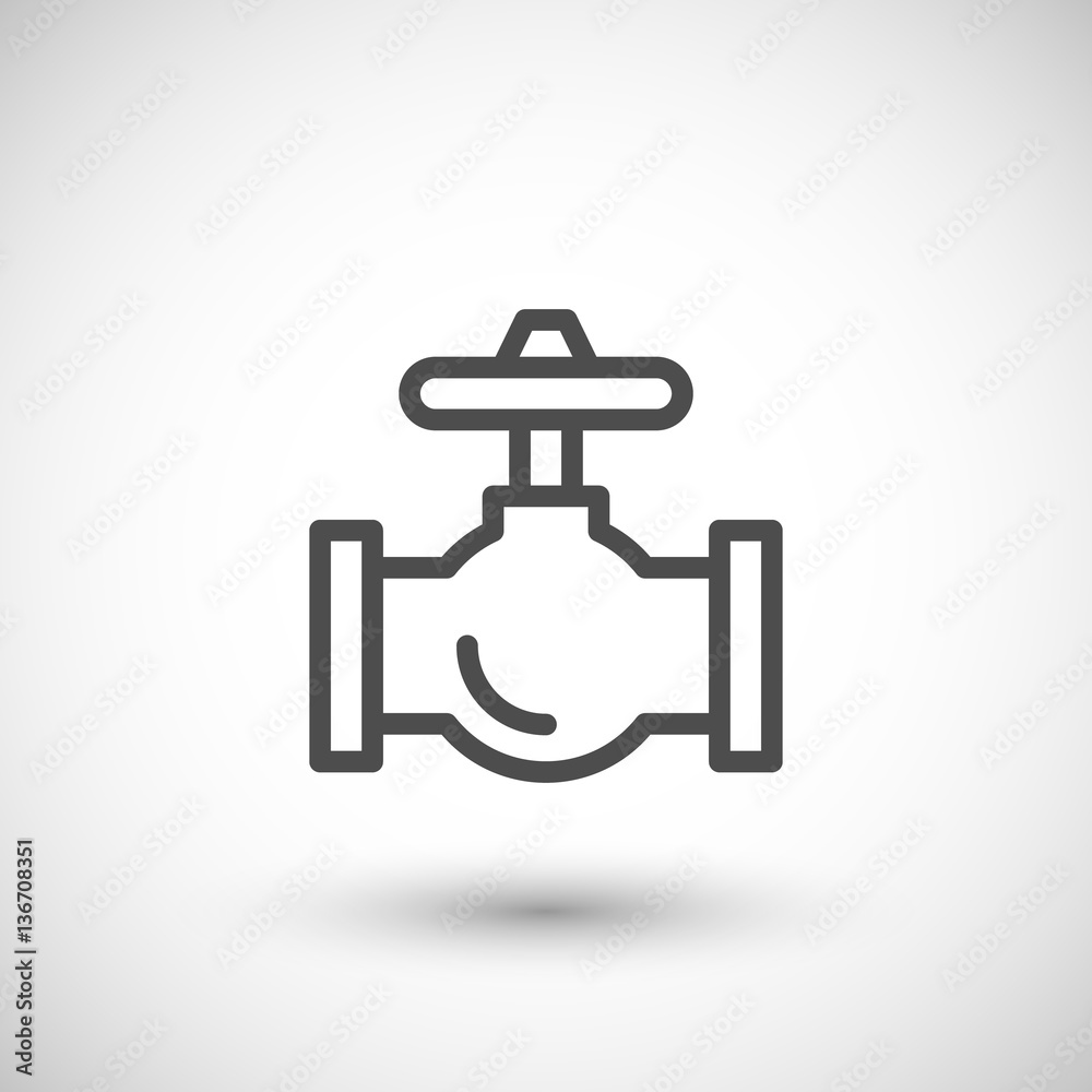 Industrial valve line icon Stock Vector | Adobe Stock