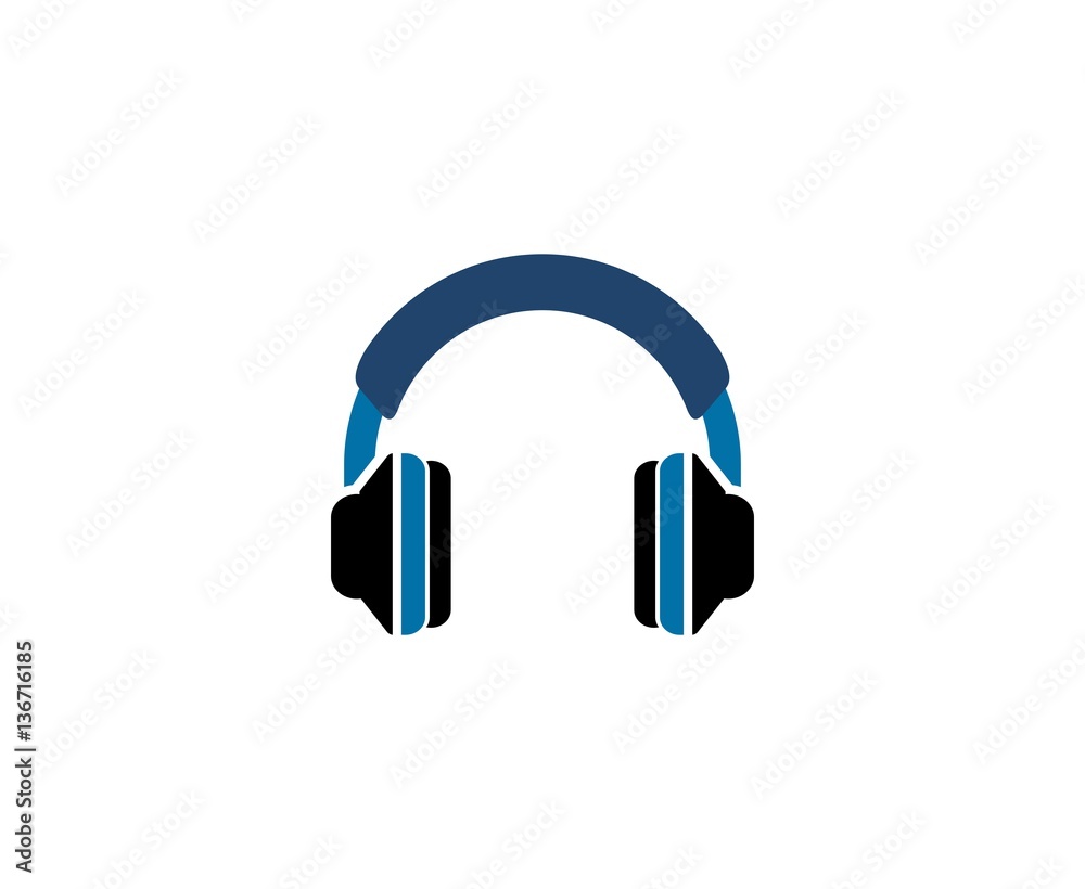 Headphones logo Stock Vector | Adobe Stock
