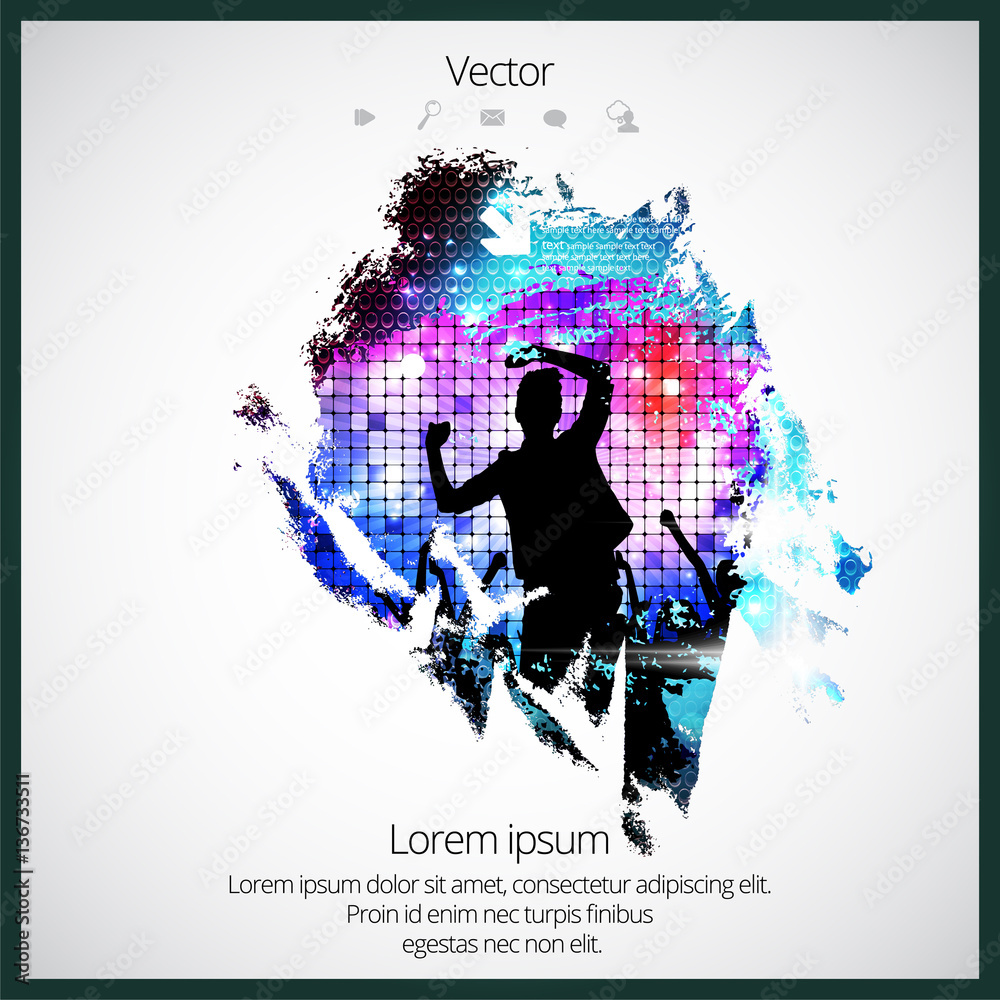 Music background ready for poster or banner, vector Stock Vector ...