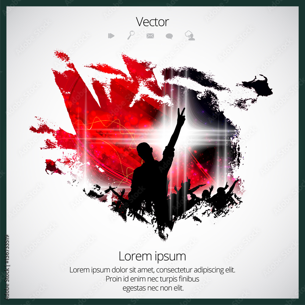 Music background ready for poster or banner, vector Stock Vector ...