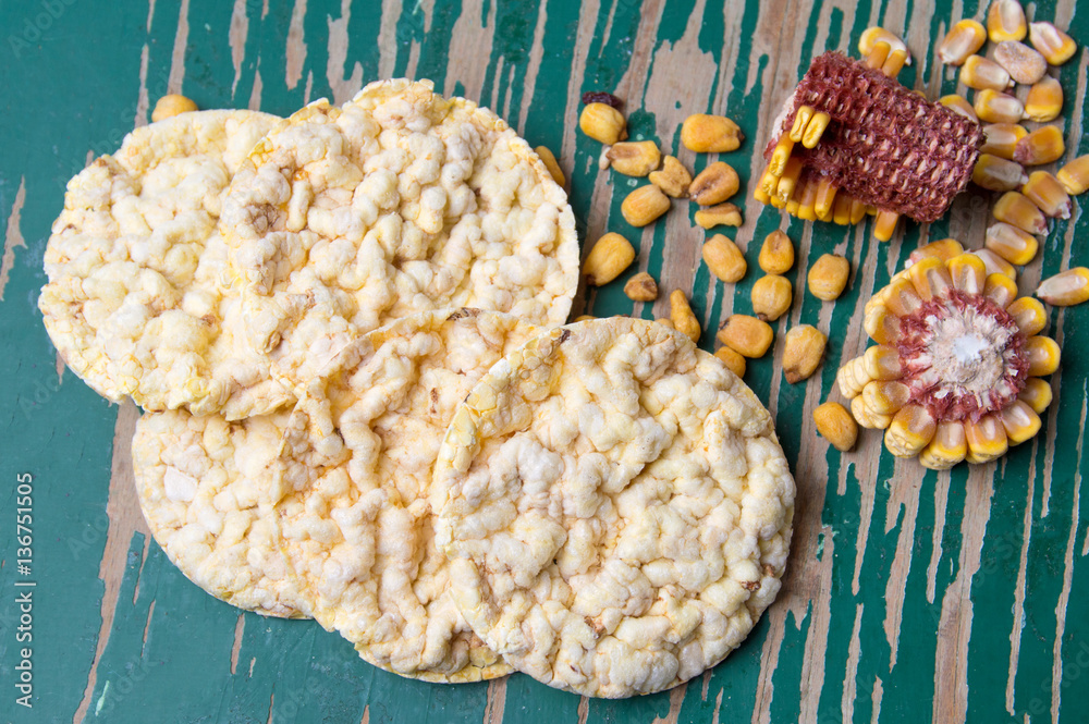 circle shaped corn snacks Stock Photo | Adobe Stock