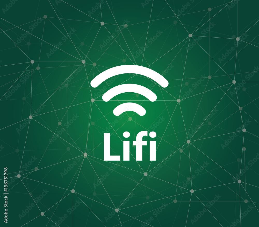 iluustration symbol for Li-Fi or Light Fidelity - is a technology using ...