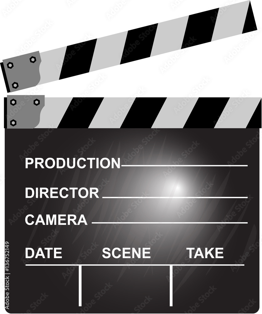 clapboard sign, vector Stock Illustration | Adobe Stock