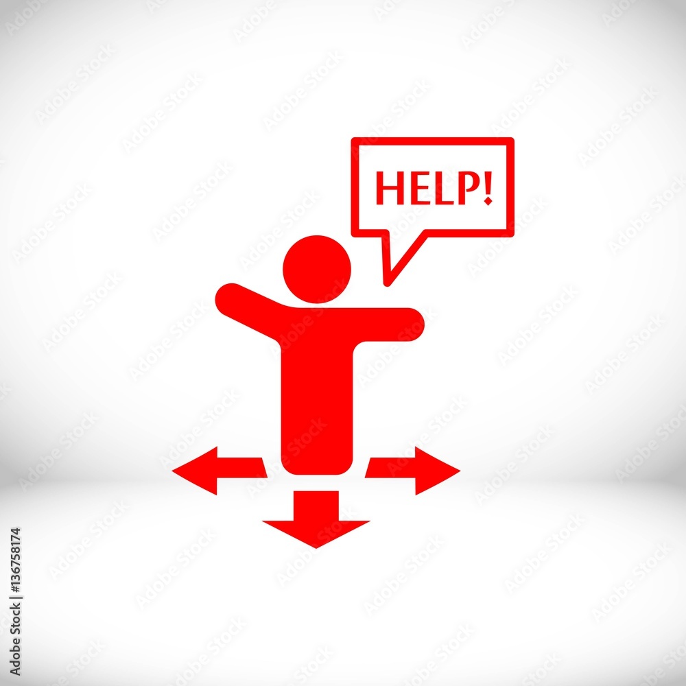 help icon stock vector illustration flat design Stock-Vektorgrafik ...