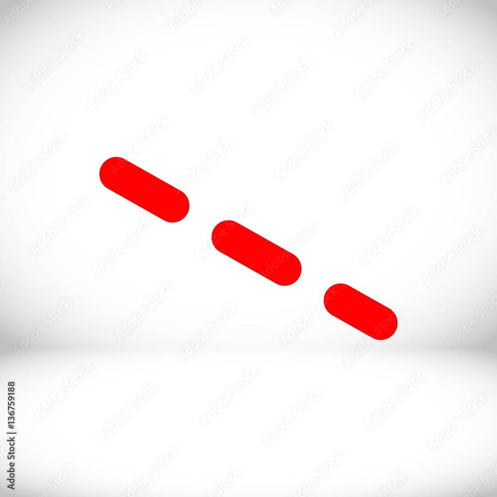 dash-dotted line icon stock vector illustration flat design Stock ...