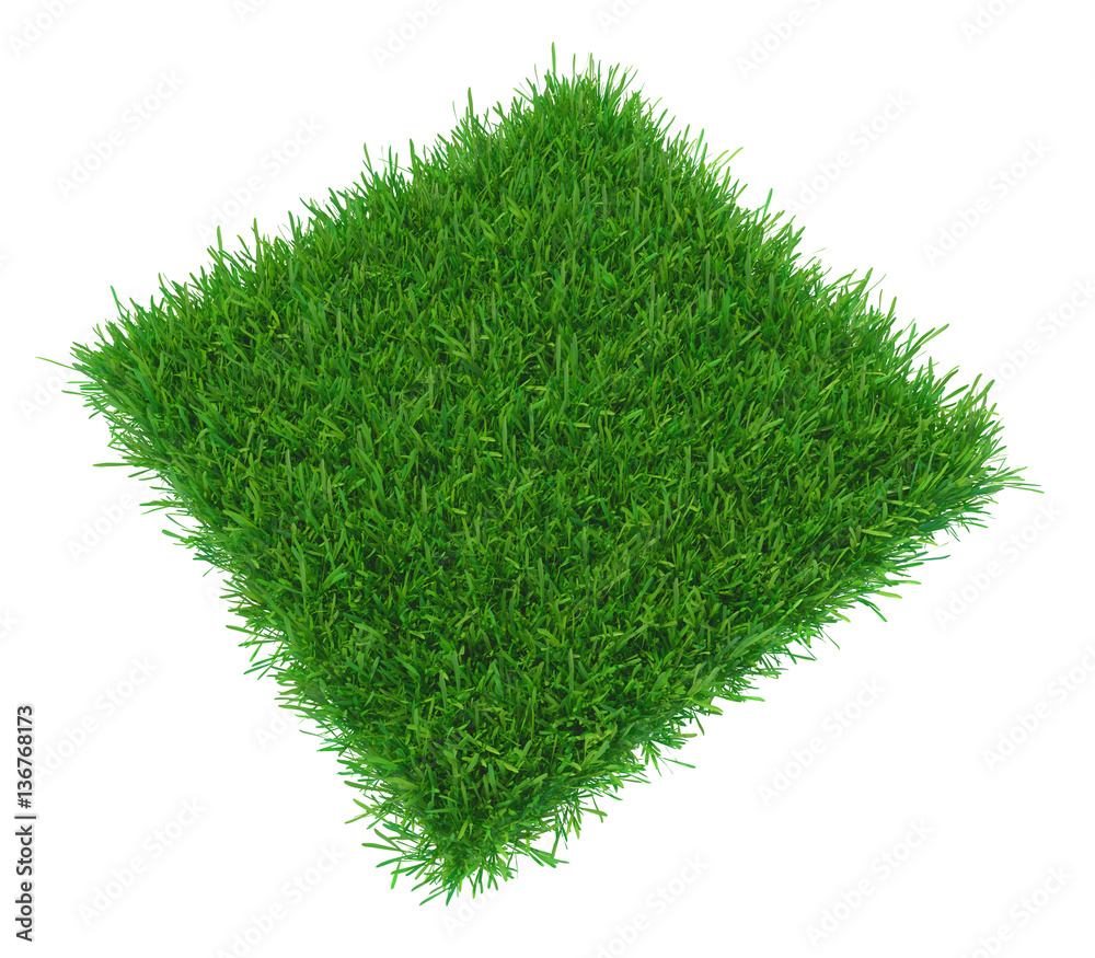 green grass lawn top view background. 3d rendering Stock Illustration ...