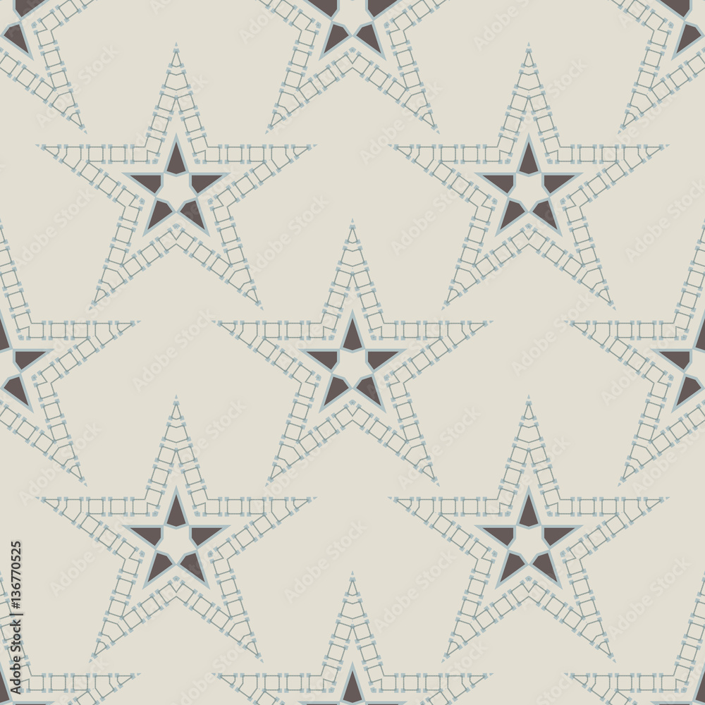 Geometric stars style seamless pattern Stock Vector | Adobe Stock