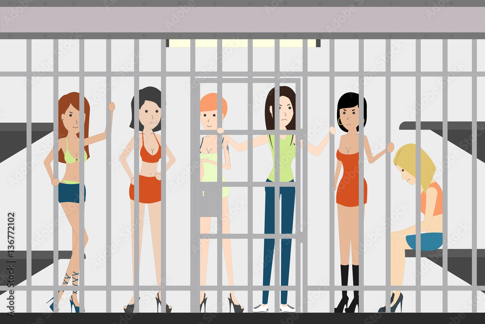 Poster People in jail in police station – Wall Art | UkPosters