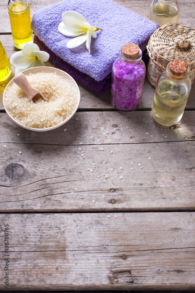 Welless setting in yellow and violet colors. Stock Photo | Adobe Stock