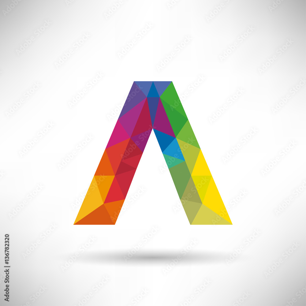 Geometric Letter A Icon and Logo Template. Stock Vector | Adobe Stock