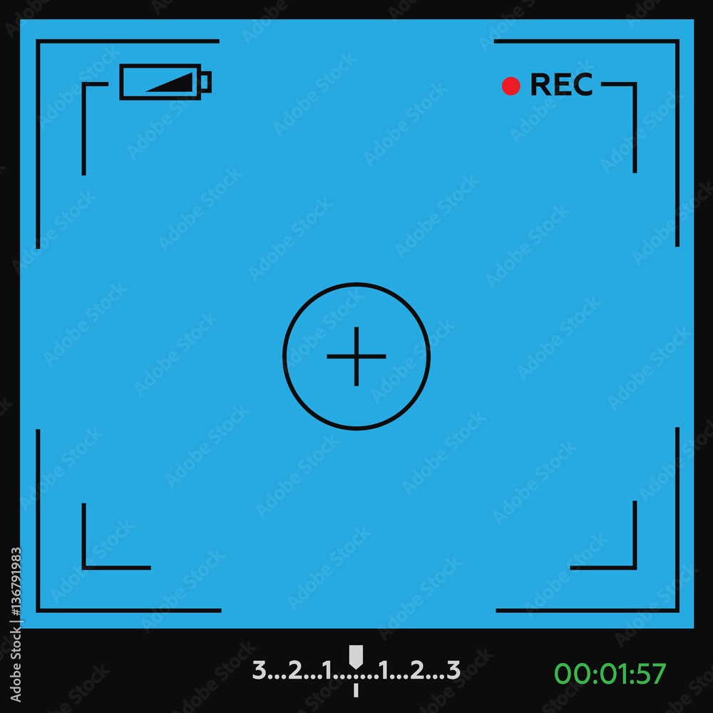 Camera viewfinder vector. Camera viewfinder cinema vector illust Stock ...