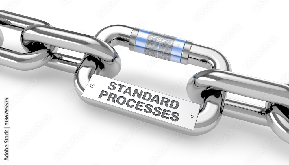 Standard Processes Chain / Metal / 3d Stock Illustration | Adobe Stock