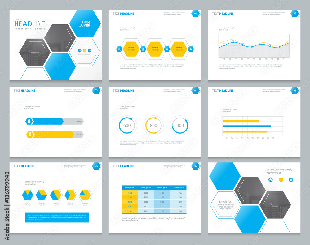 presentation background design template with infographic elements ...