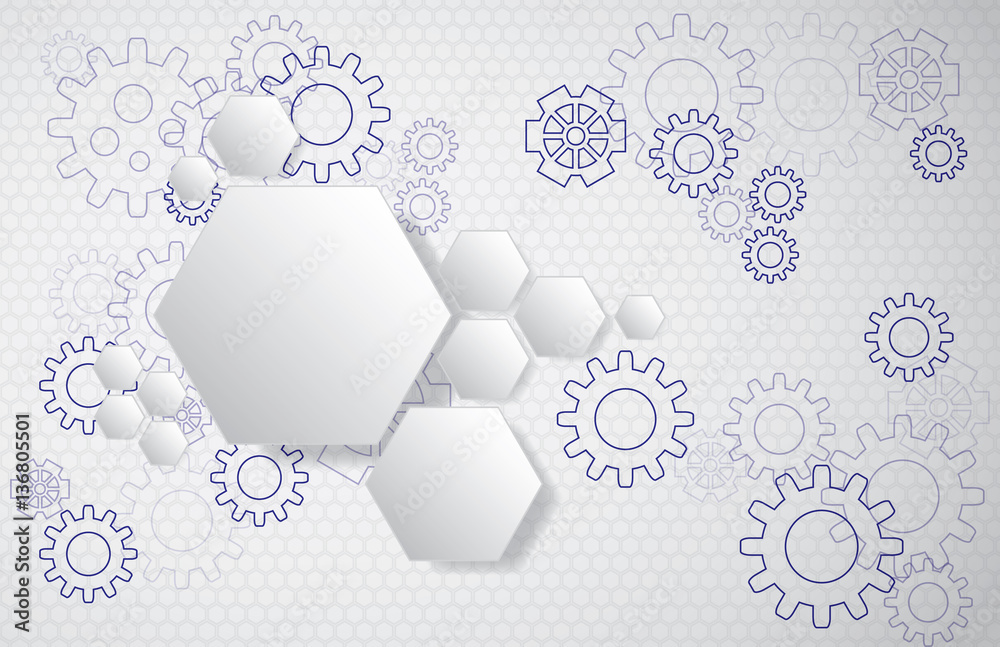 Vector gear wheel. Template for hi-tech digital technology and ...