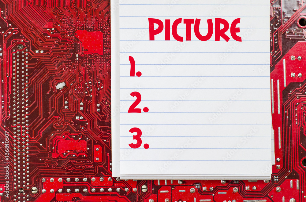 Picture text concept over computer background Stock Photo | Adobe Stock