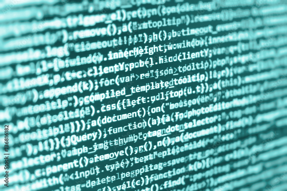 Server logs analysis. Business and AI technology represent learning process. Software ...