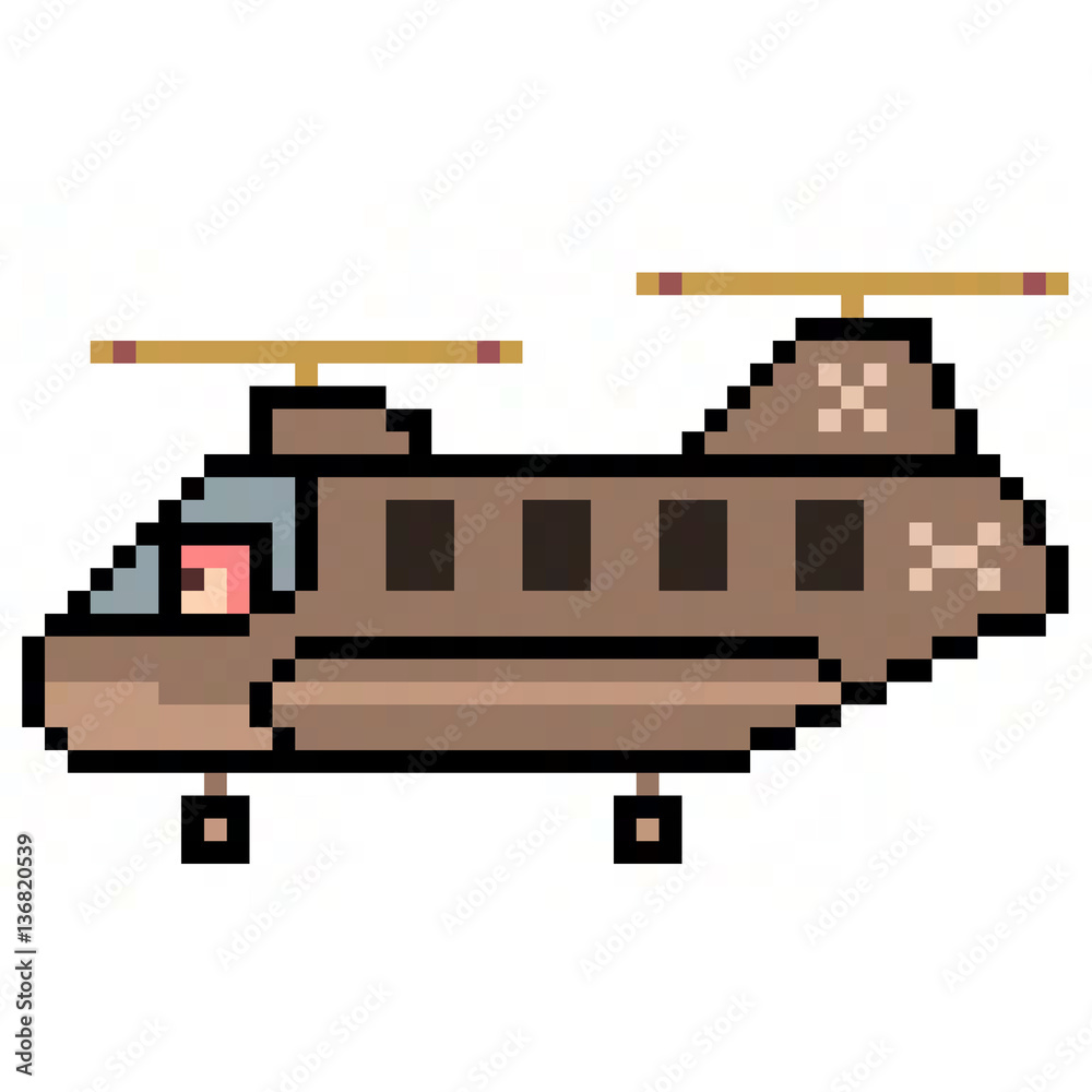 pixel art helicopter chinook Stock Illustration | Adobe Stock pixel art helicopter chinook Stock Illustration | Adobe Stock