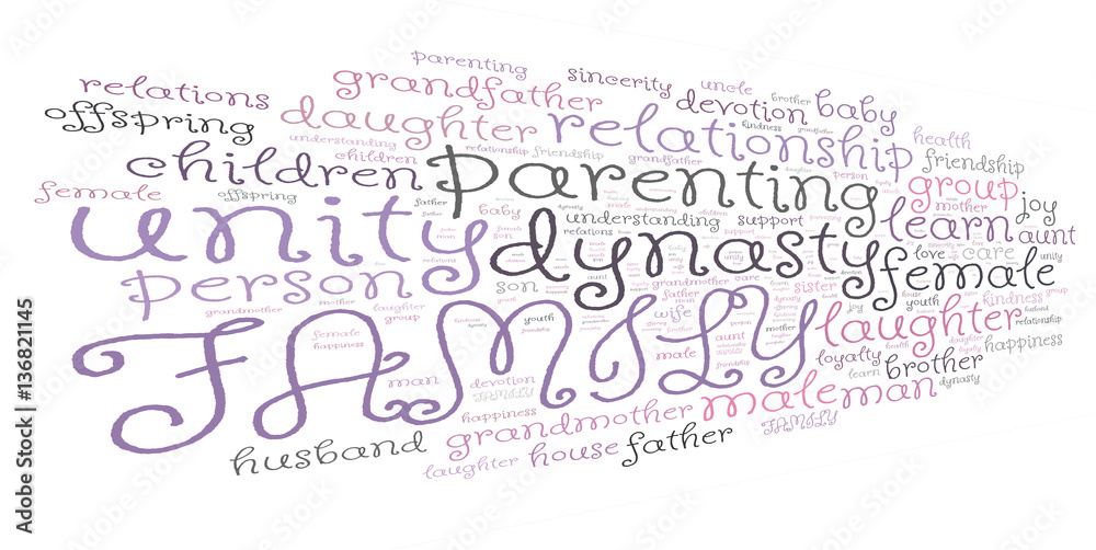 Family word cloud. Made of with words related to family Stock ...