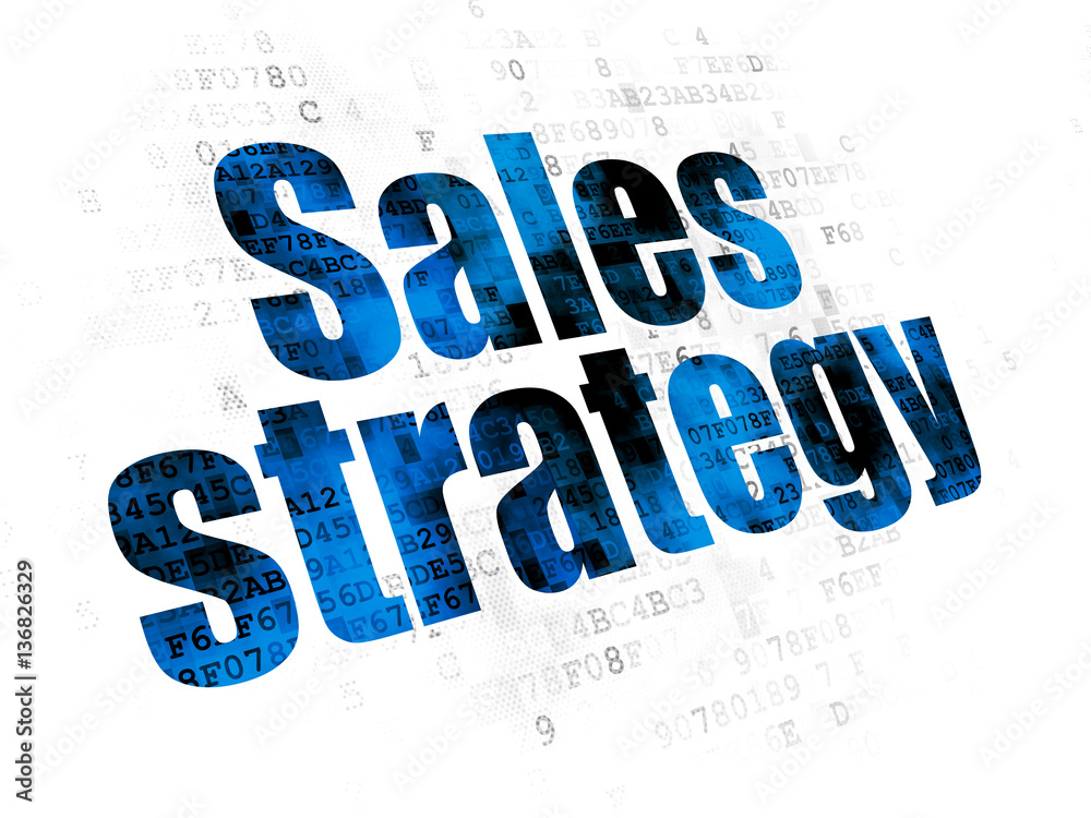 Marketing concept: Sales Strategy on Digital background Stock ...