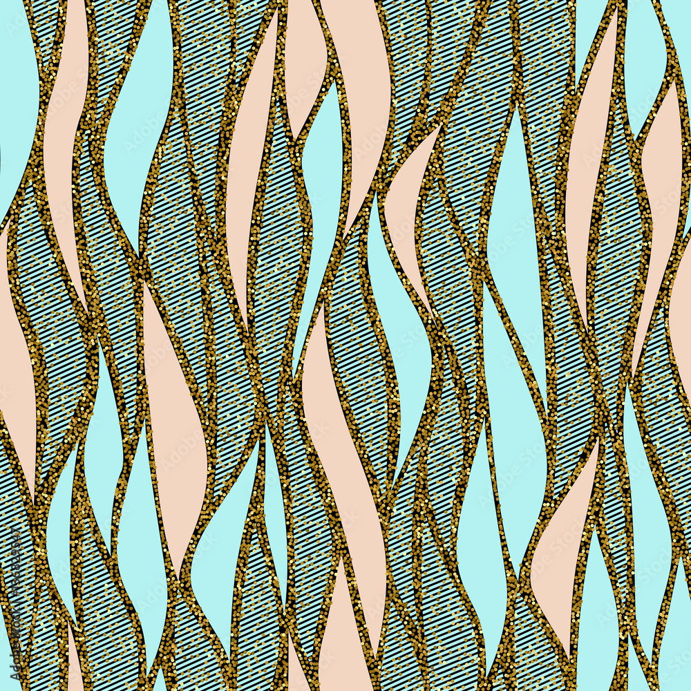 Seamless vector wave pattern for textile and decoration. Stock Vector ...