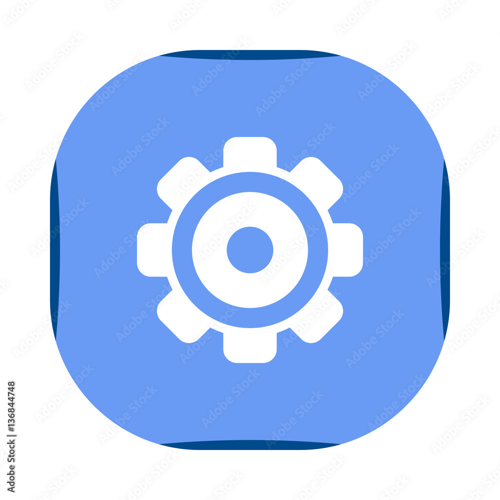 Blue Settings Icon Stock Vector | Adobe Stock