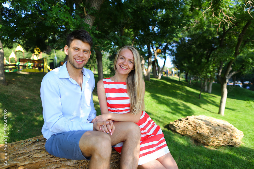 Beautiful couple, newlyweds look into each others eyes, smiling Stock ...