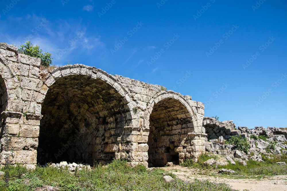 Exterior arches of the chariot racing stadium Stock Photo | Adobe Stock