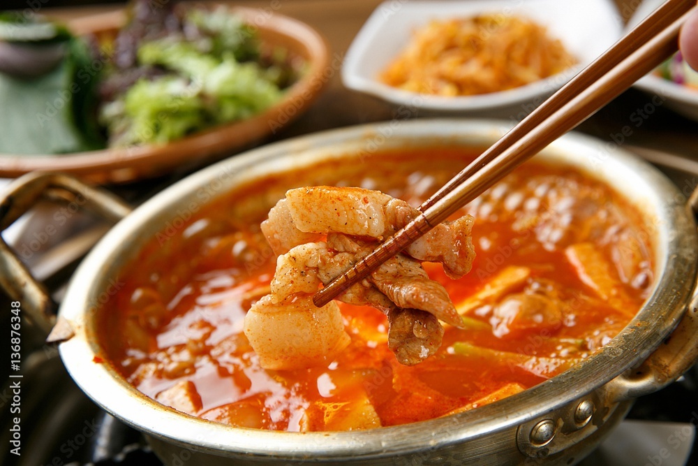 gochujang jjigae is korean style stew, korean traditional soup, Stock ...