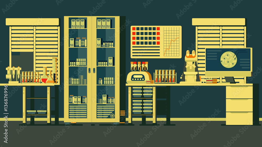 Medical Laboratory Illustration Stock Vector | Adobe Stock