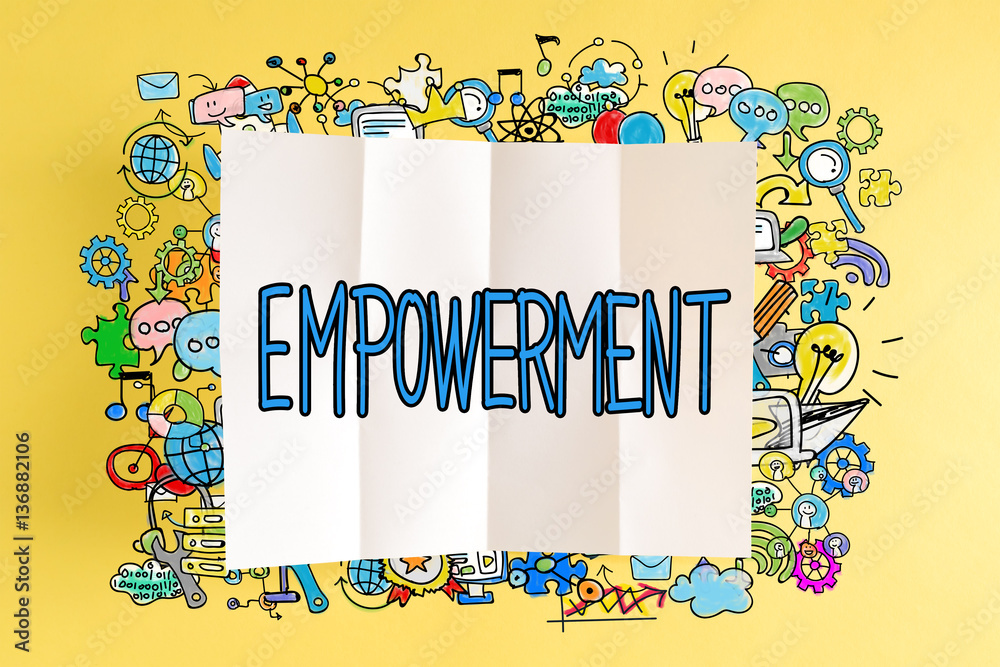 Empowerment text with colorful illustrations Stock イラスト | Adobe Stock