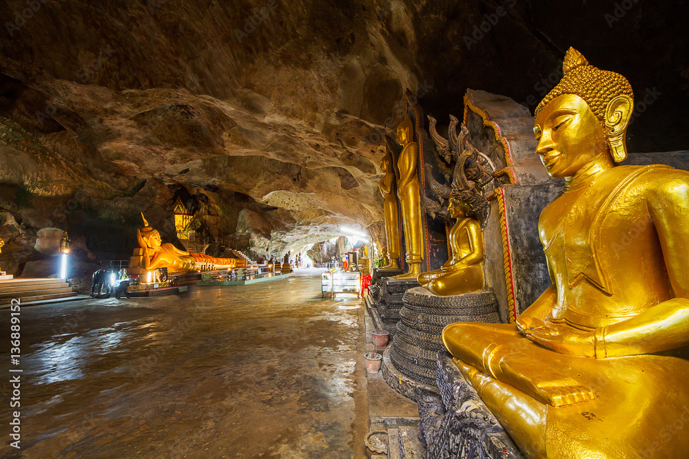 Buddha statue at Suwannakuha cave temple, Phangnga province,Thailand ...