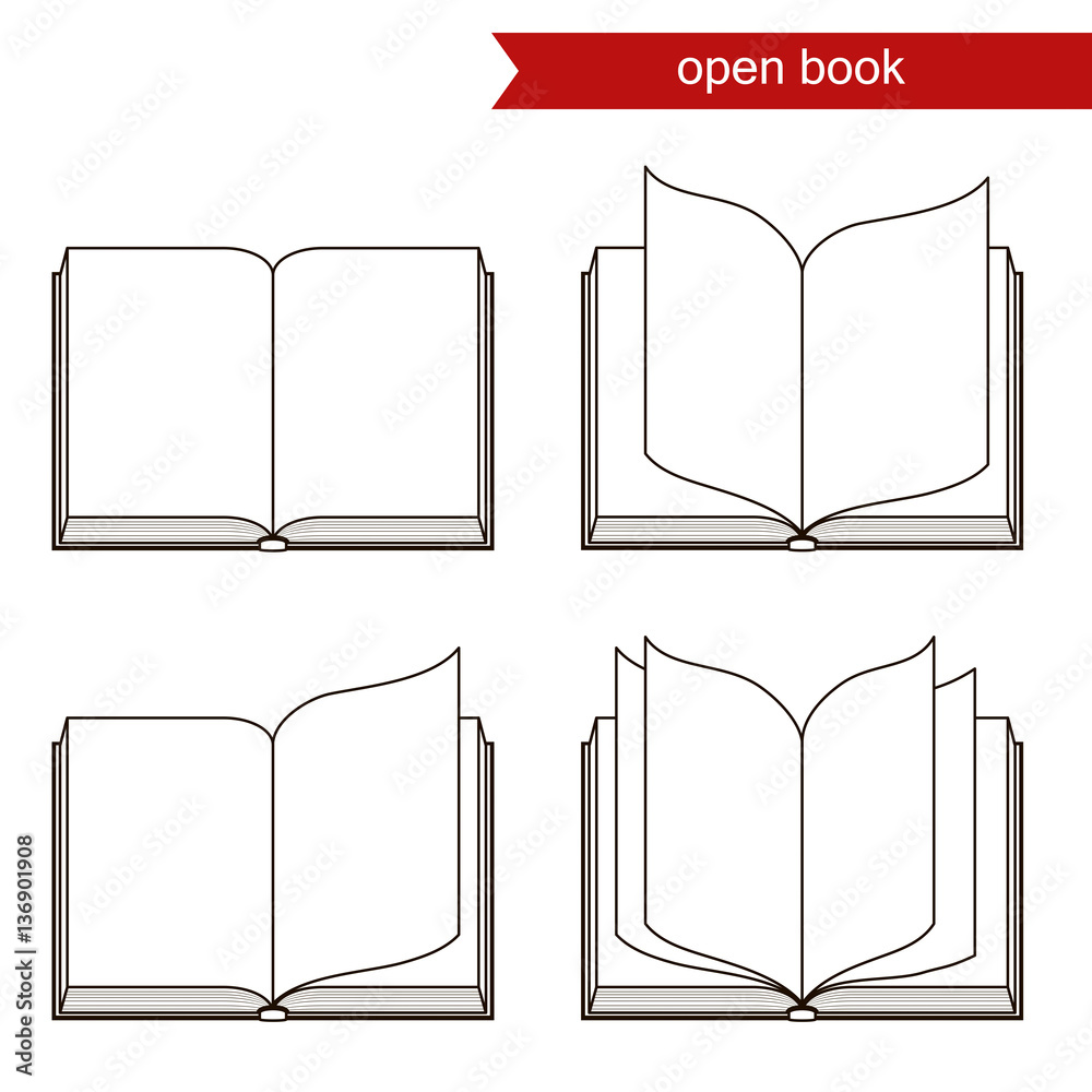 open book. vector icon. Stock Vector | Adobe Stock