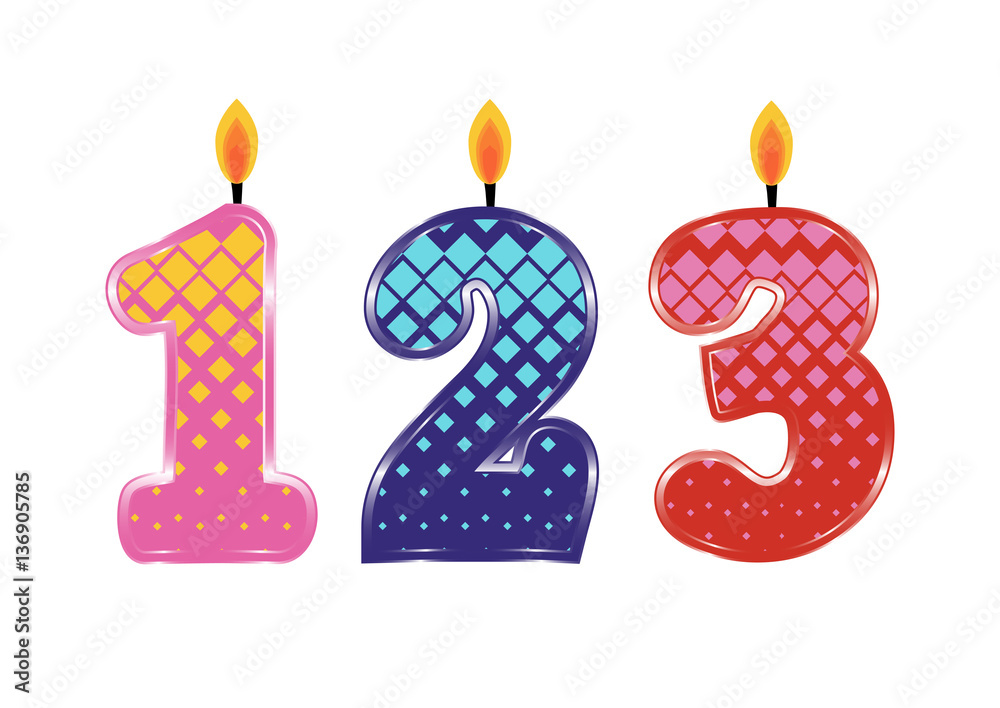 Number One Candle Clipart