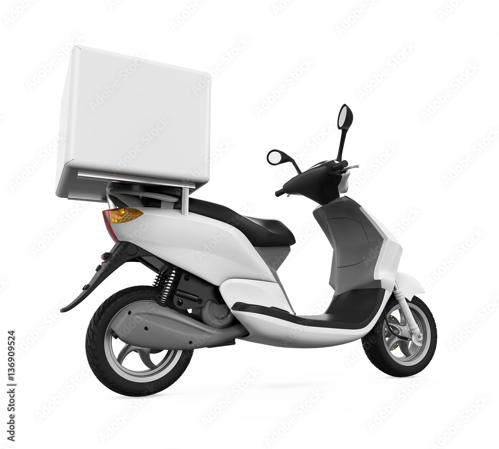 Motorcycle Delivery Box Stock Illustration | Adobe Stock