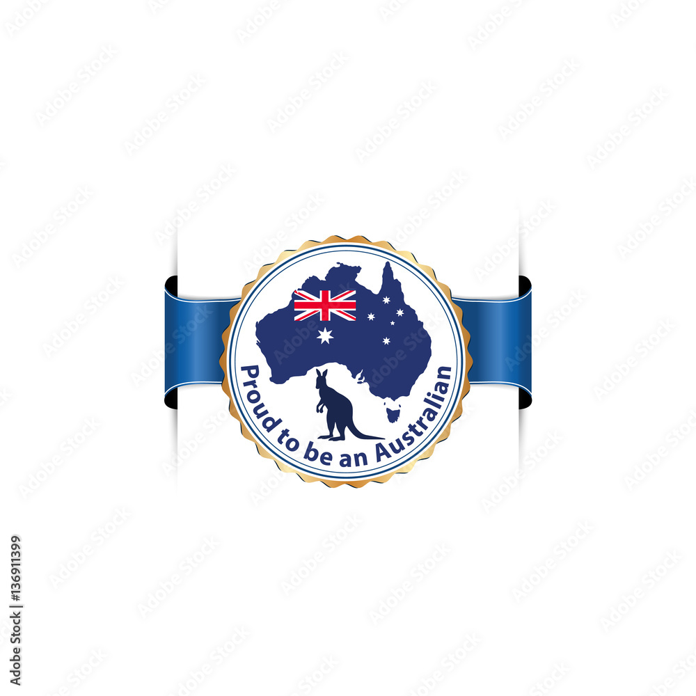 Proud to be an Australian - printable stamp / label / sticker with the ...