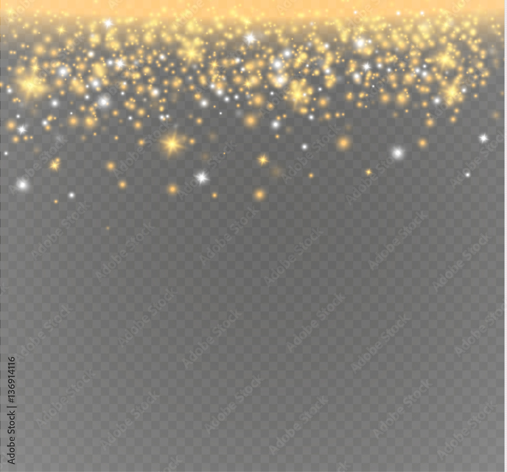 Vetor de Vector glitter particles background effect for luxury greeting rich card. Sparkling ...