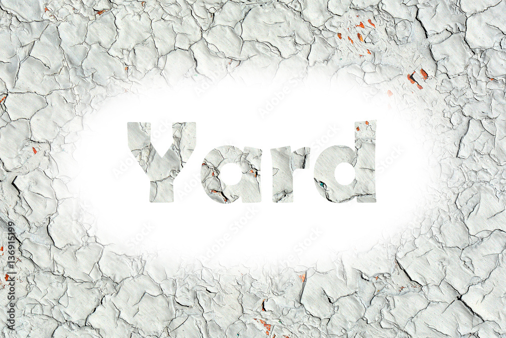 yard word print on the old wooden plate Stock Photo | Adobe Stock