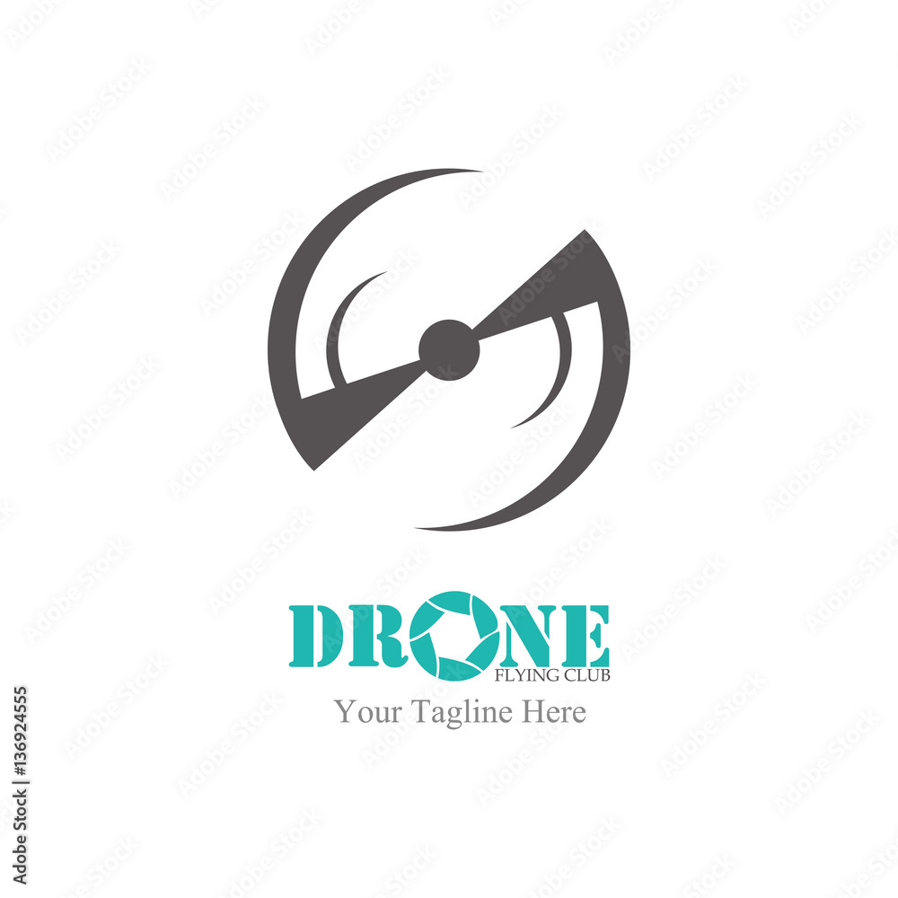 Drone logo. Flying club Stock Vector | Adobe Stock
