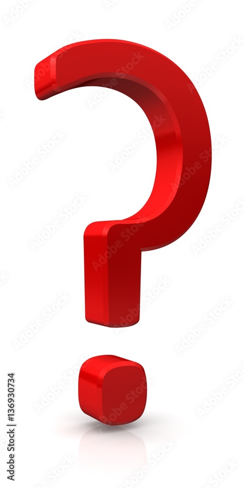 Question mark spot 3d v3-1 red Stock Illustration | Adobe Stock