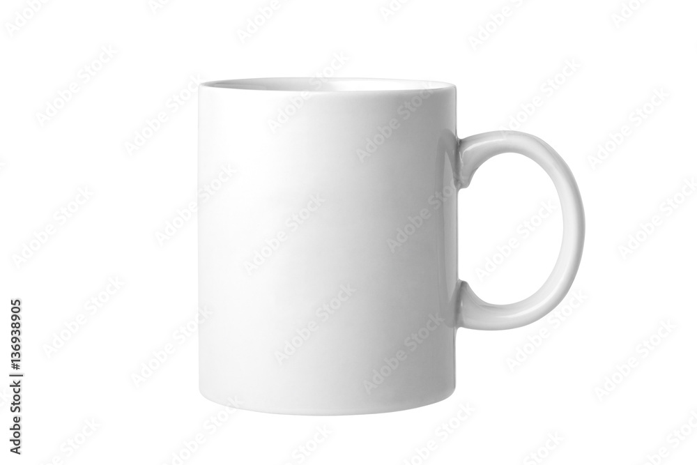 Empty white mug isolated on white background Stock Photo | Adobe Stock