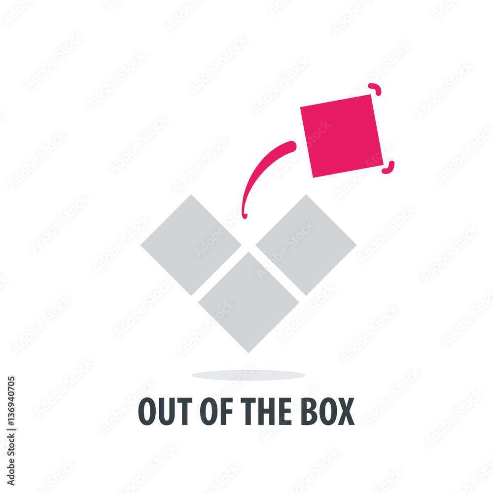 Initial Letter Out Of Box Design Logos Stock Vector | Adobe Stock